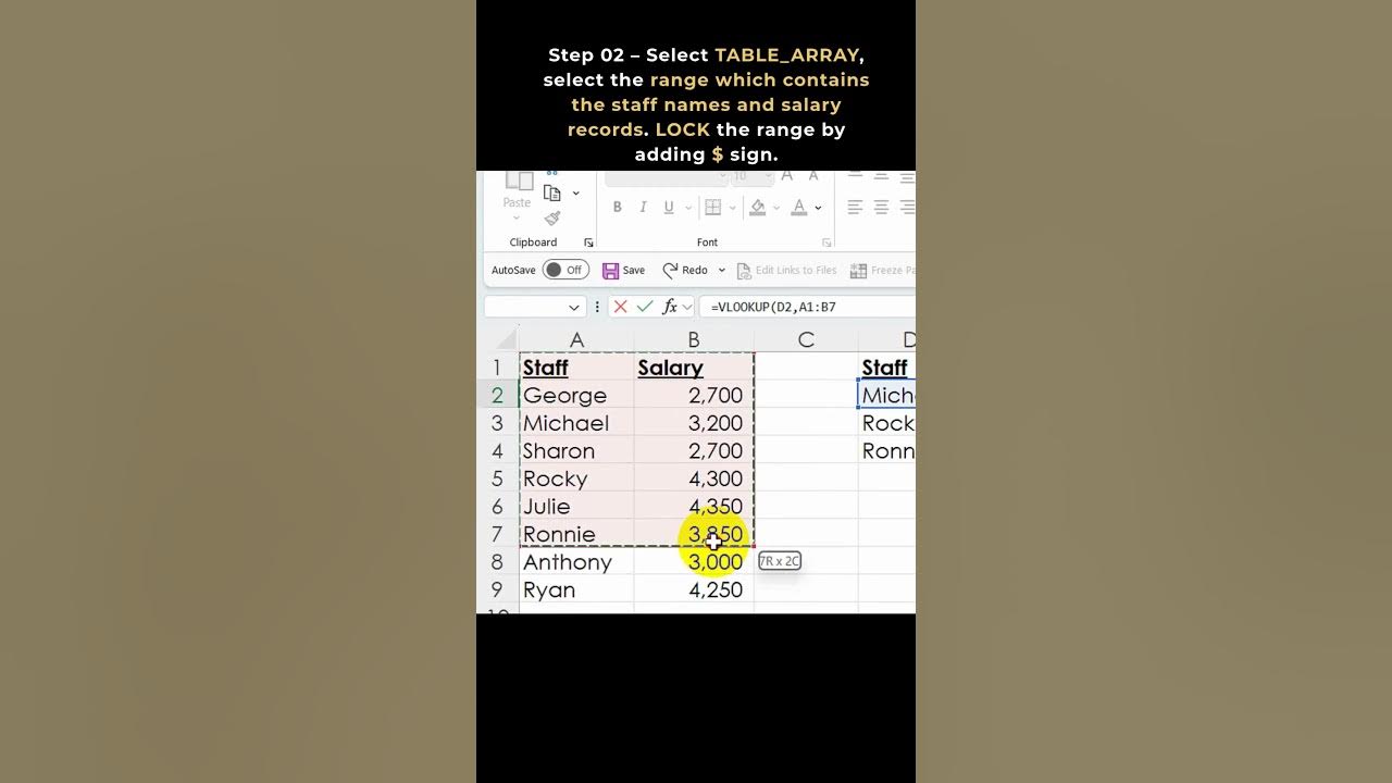 VLOOKUP Excel Tutorial for Beginners - YouTube
