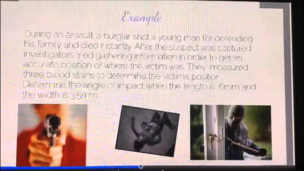 math and trigonometry in forensic science - YouTube