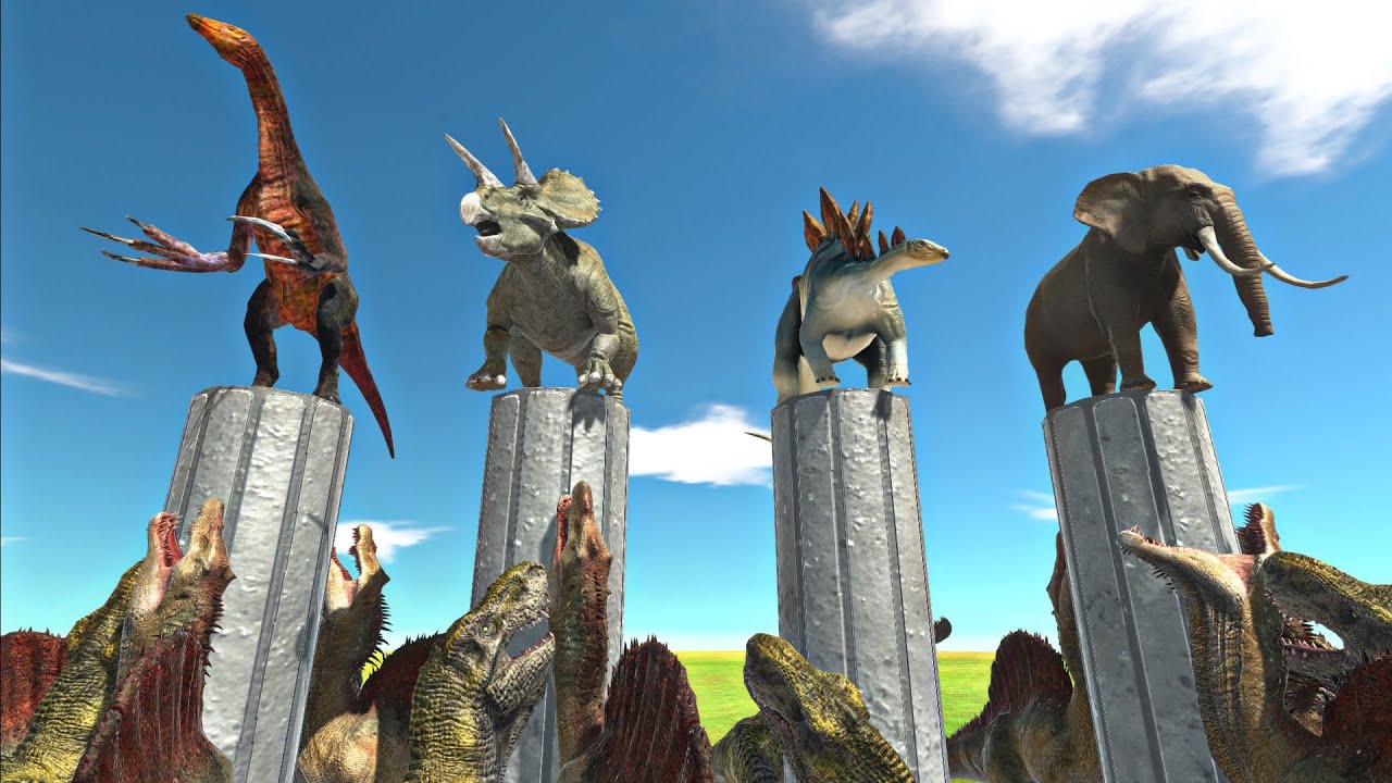 Hunting Found Dinosaurs Therizinosaurus Triceratops Stegosaurus ...