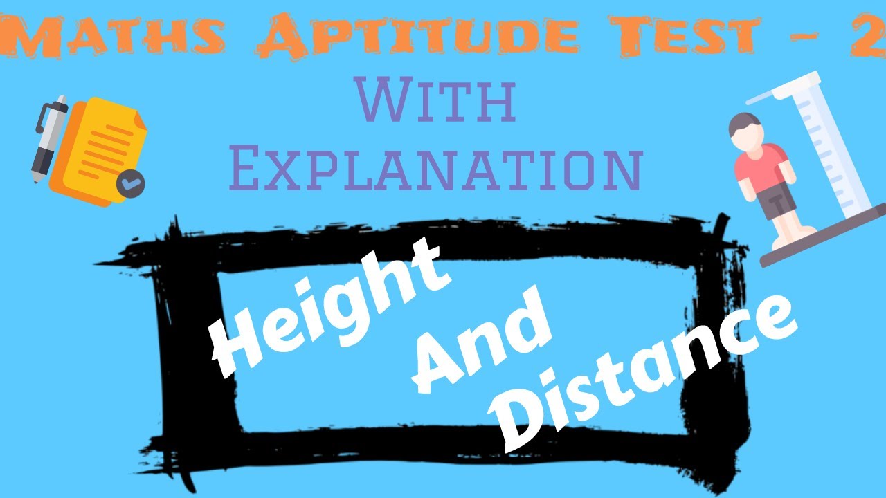 Maths Aptitude on Height and Distance with explanation answer IQ Test ...