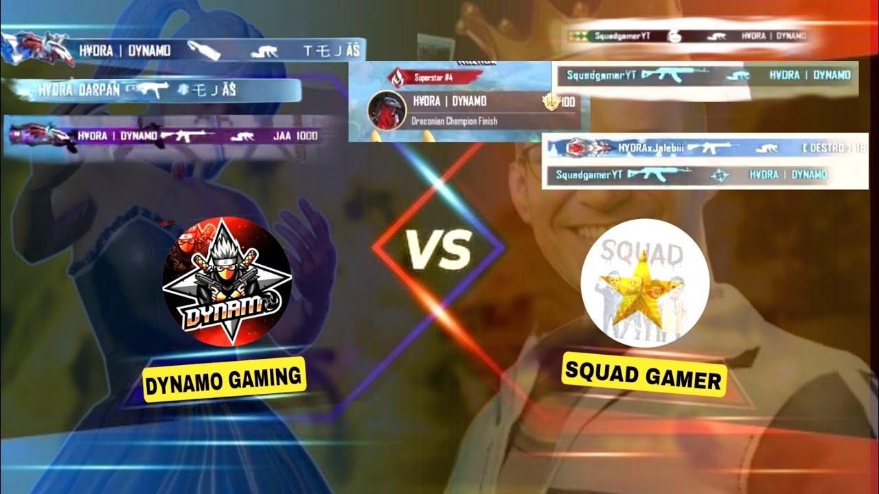 "Hydra Dynamo vs😱 Squad Gamer YT👿"Dynamo Down: My Victory Against Bgmi ...