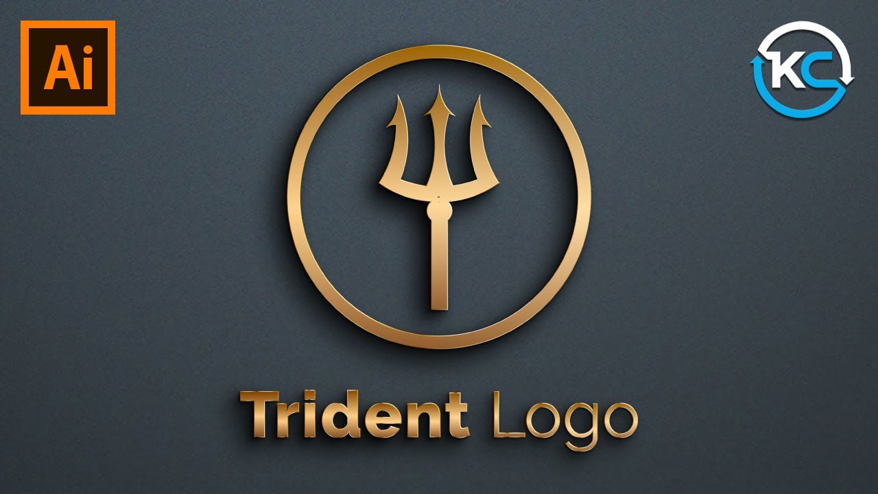 Design Trident (त्रिशूल) Logo in Adobe Illustrator. - YouTube