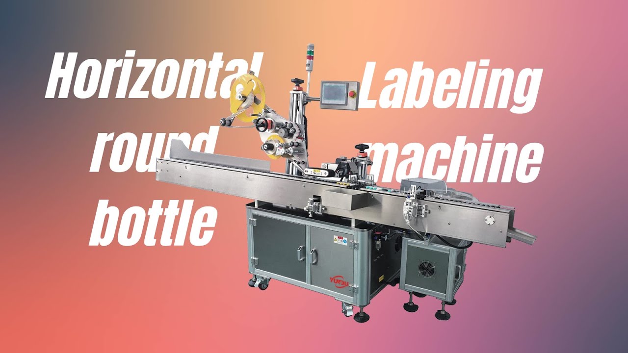 How does the Horizontal round bottle labeling machine work? - YouTube