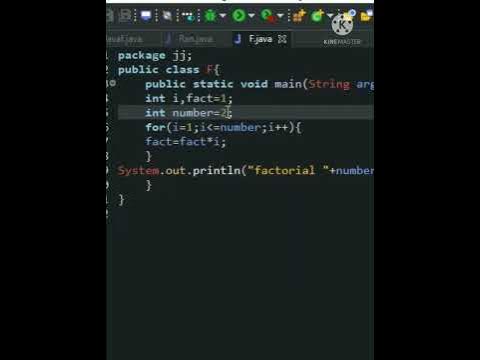 Factorial numbers making in java interview questions #shorts #youtubeshorts #java #programming ...