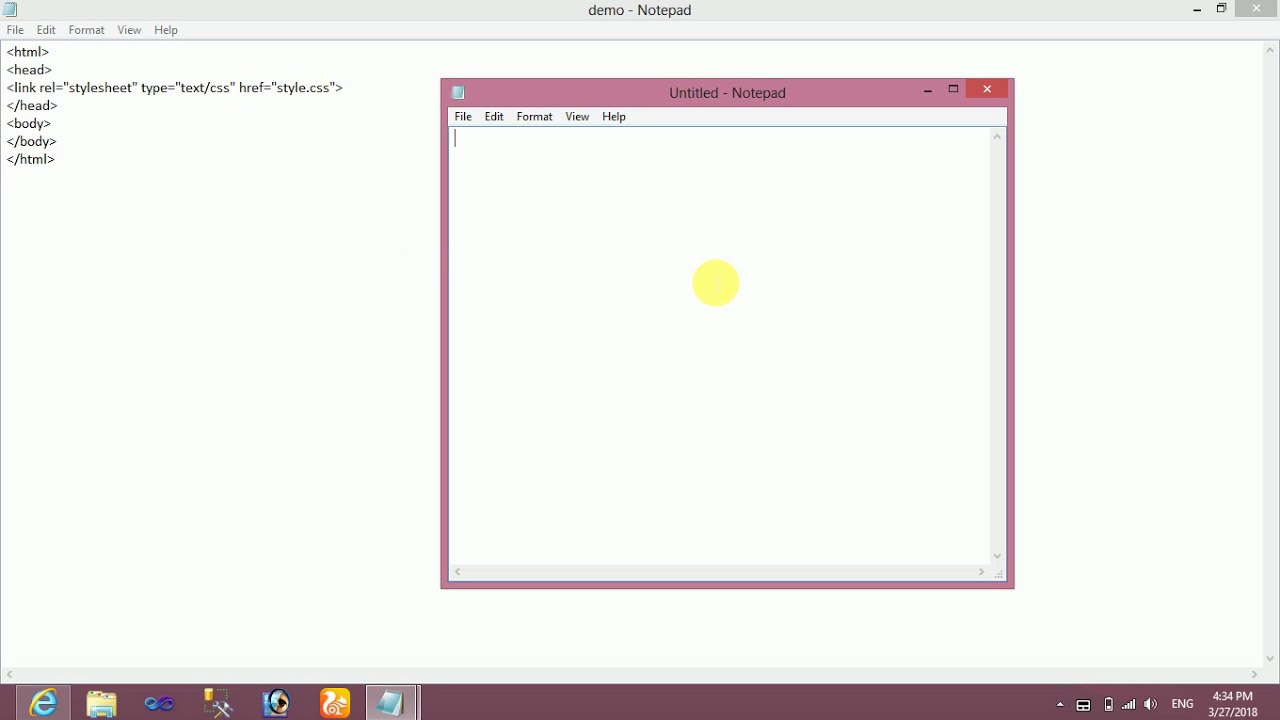 How To Insert Css Code In Html Code Youtube 2653