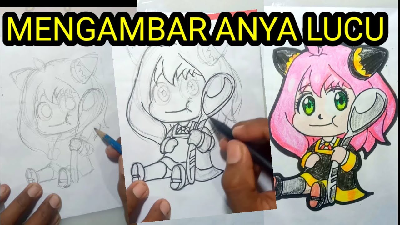 menggambar Anya lucu part 2 #drawing #draw #menggambar #drawingtutorial ...
