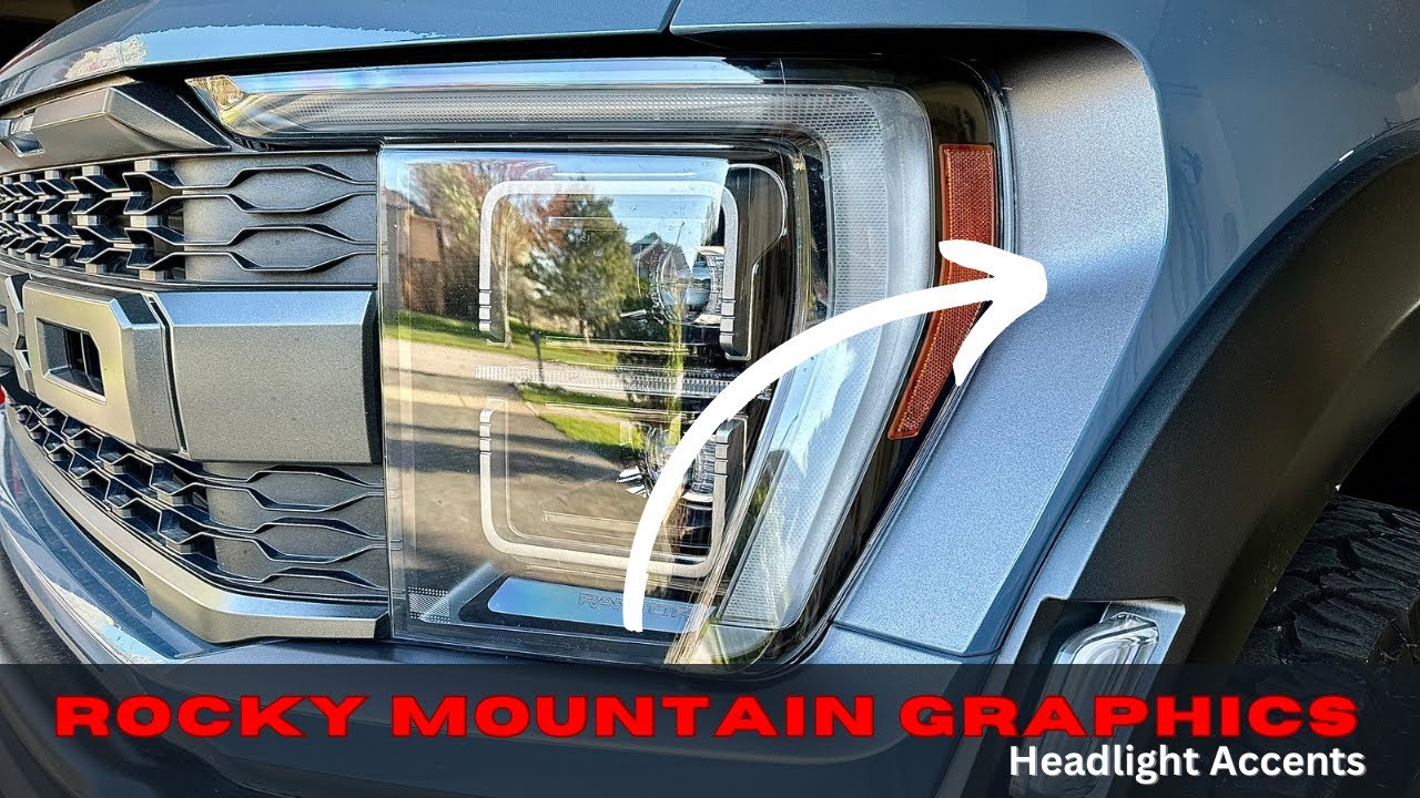 Raptor Headlight Accents from Rocky Mountain Graphics #fordraptor - YouTube