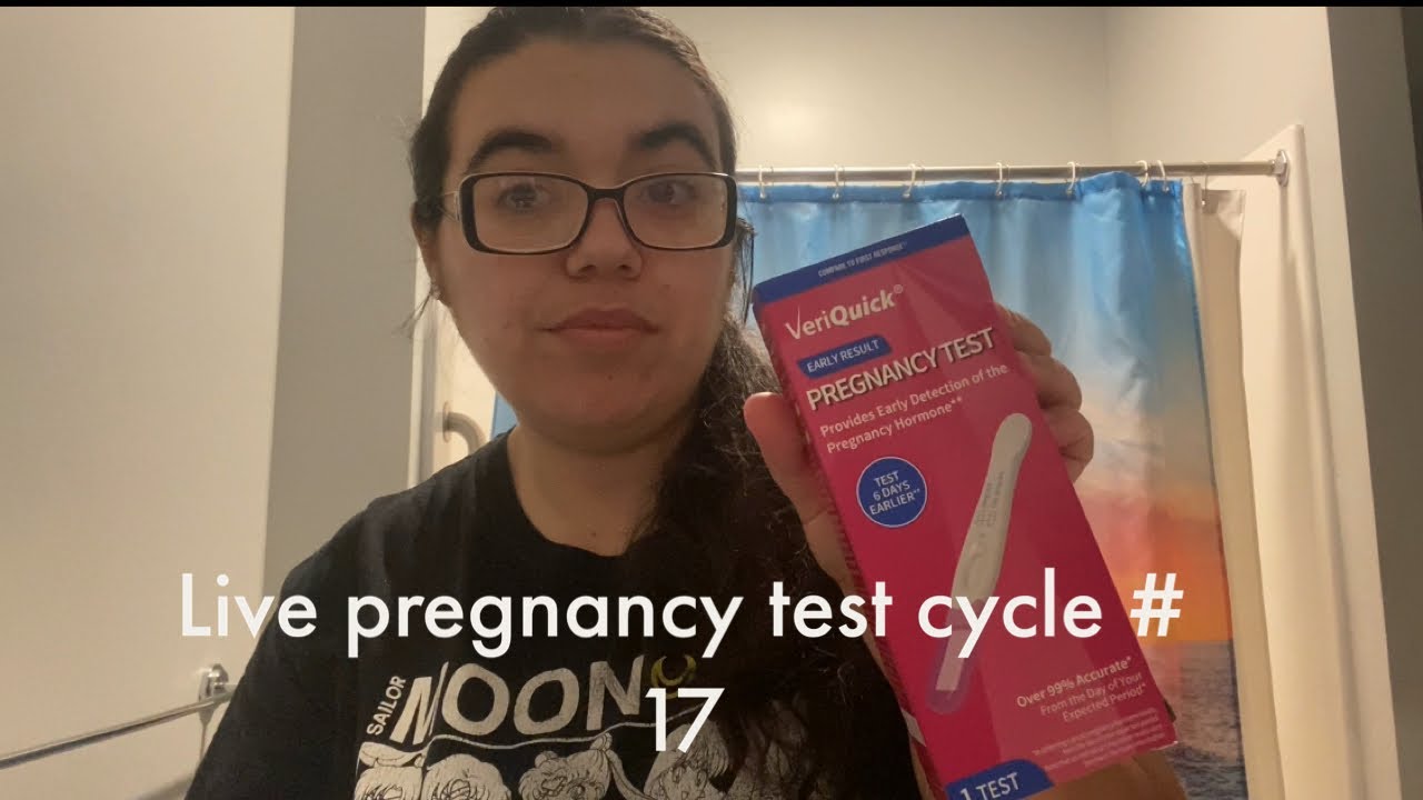 Live pregnancy test cycle # 17 - YouTube