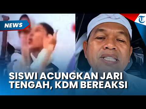 AKSI TAK TERPUJI Siswi di Purwakarta, Acungkan Jari Tengah ke Guru, KDM Beri Saran Hukuman