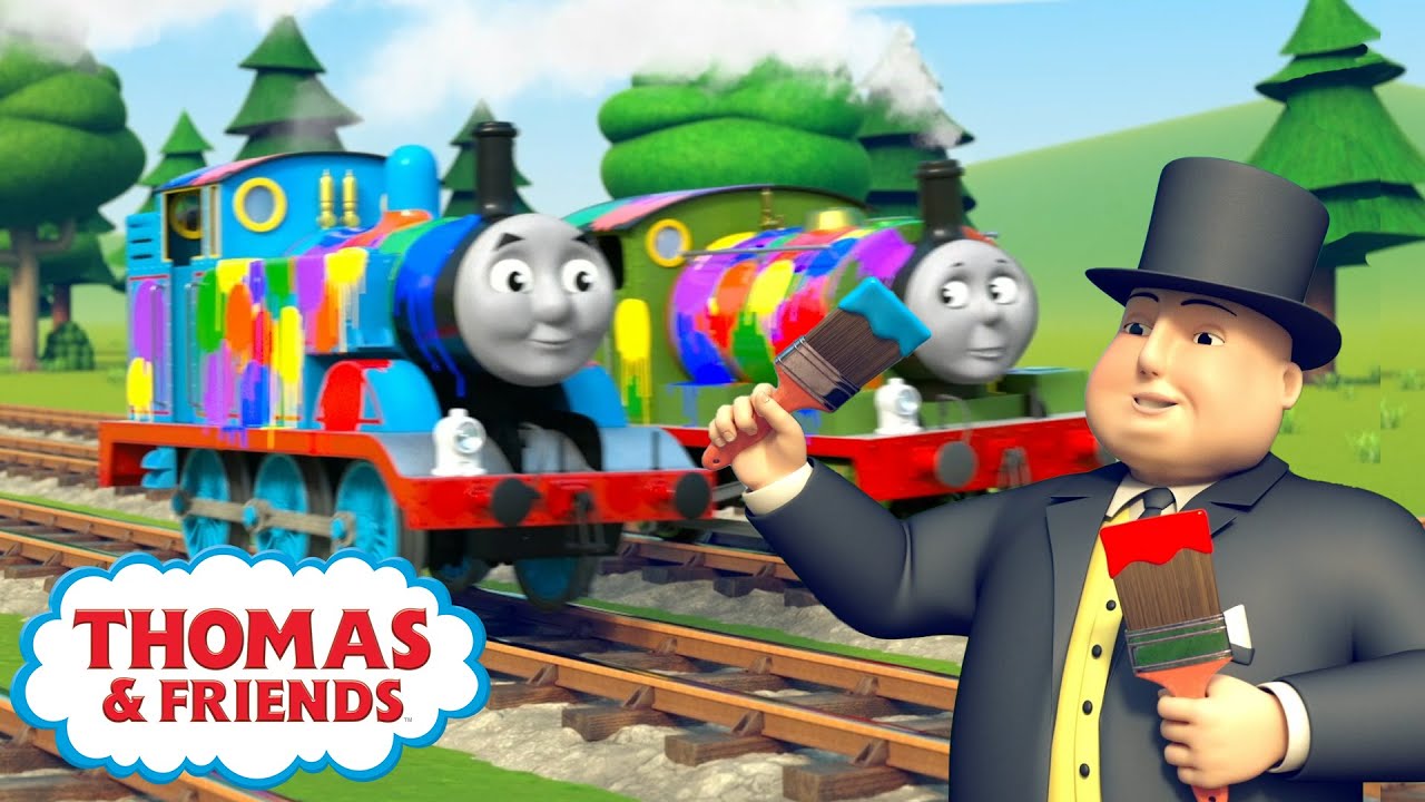 Kereta Thomas & Friends | Thomas & Percy Belajar Mencampur Warna ...