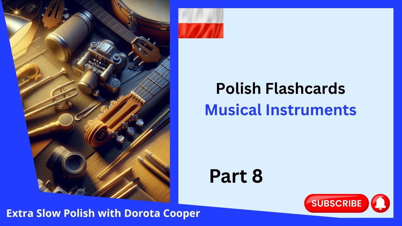 Learn Polish vocabulary with pictures musical instruments. Part 8 - YouTube