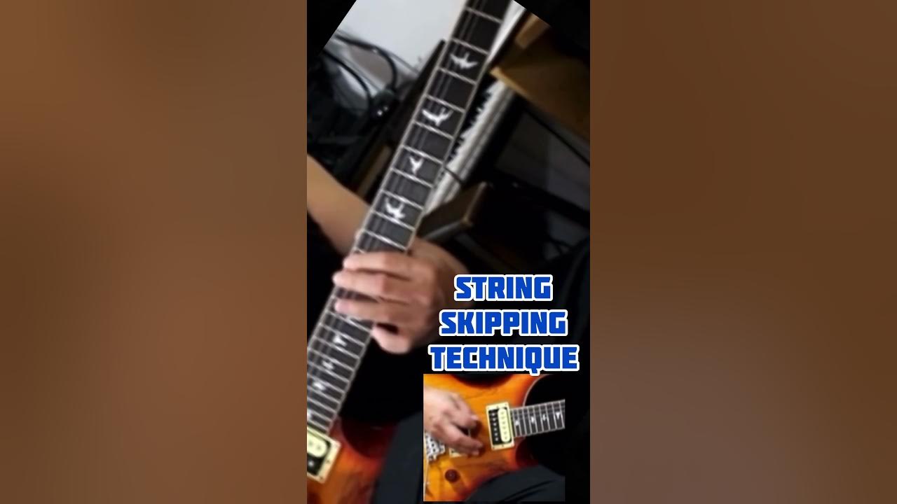 Guitar Rock tutorial,String skipping technique - YouTube