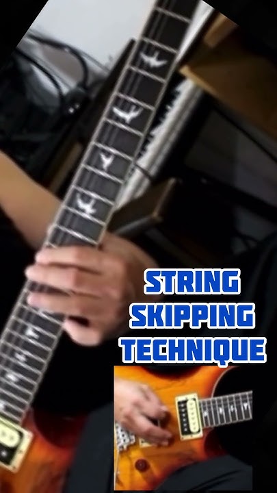 Guitar Rock tutorial,String skipping technique - YouTube