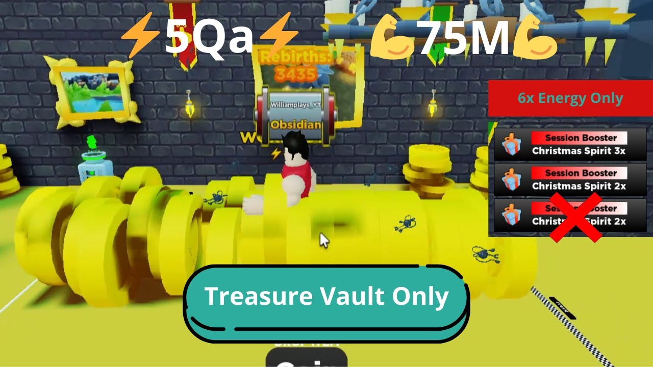75M Strength In Treasure Vault Only With 6x Energy Only - Strongman ...