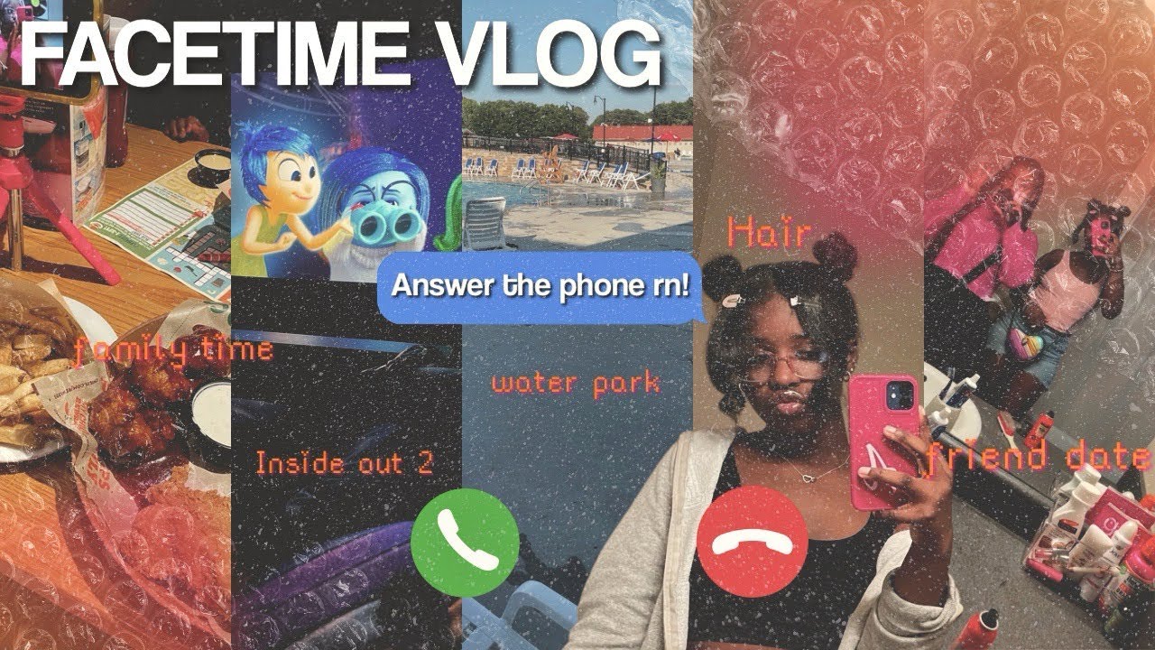 FACETIME VLOG | pov: we're on facetime ᡣ𐭩ྀིྀི₊ ⊹ dinner, water park ...