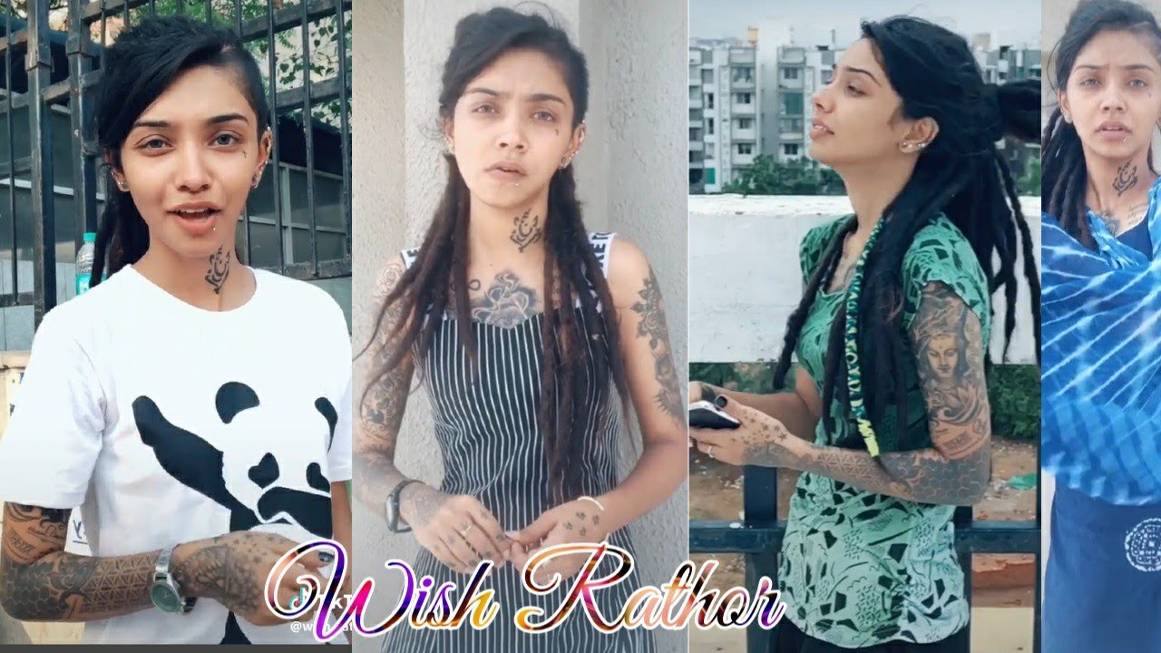 Wish rathod Tik Tok viral video wish Rathor tattoo girl best video# ...