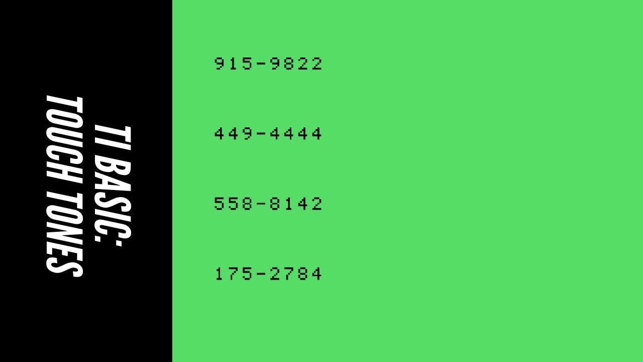 "Touch Tones" TI BASIC Type-In Program by Scott Williams, Home Computer ...