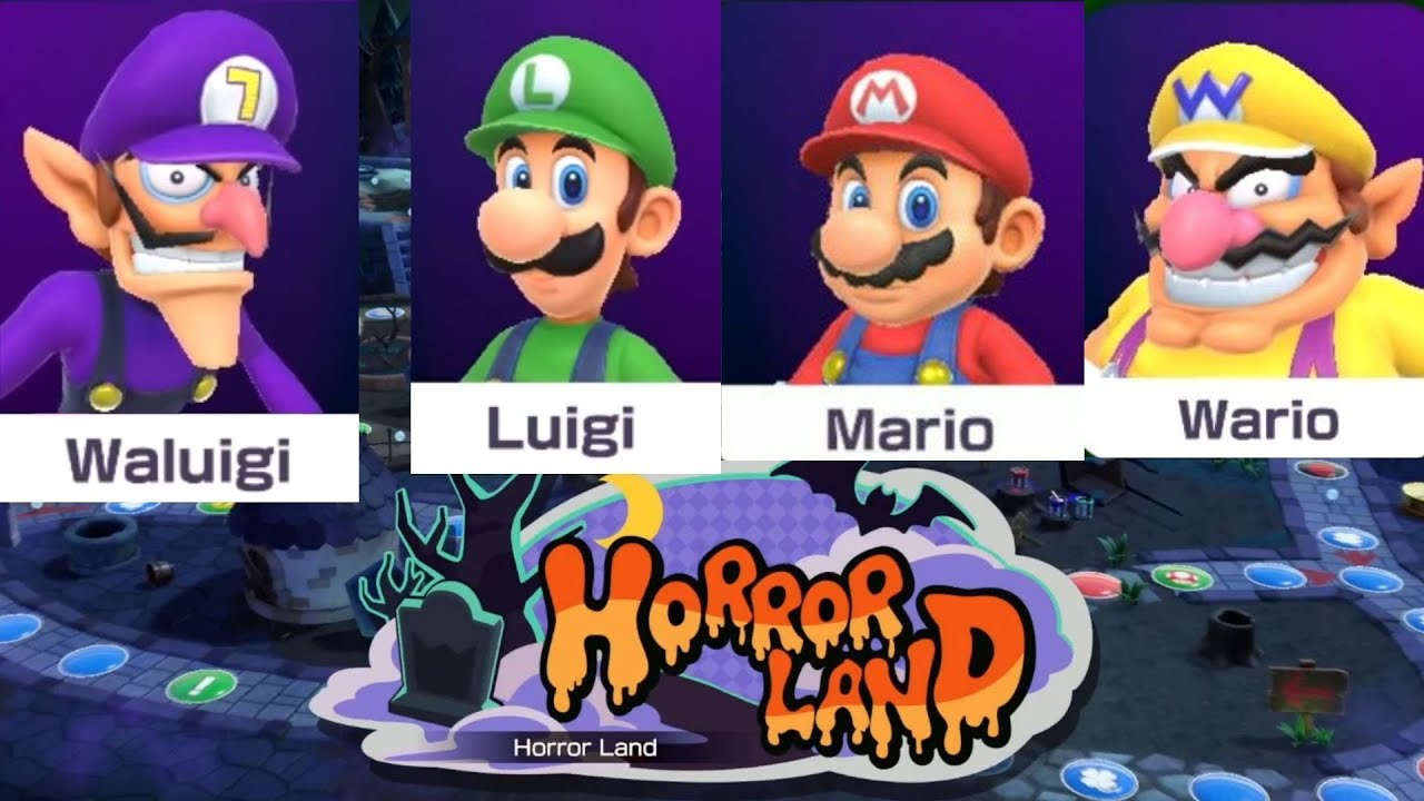 Mario Party Superstars - Waluigi- Minigames - Horror Land - YouTube