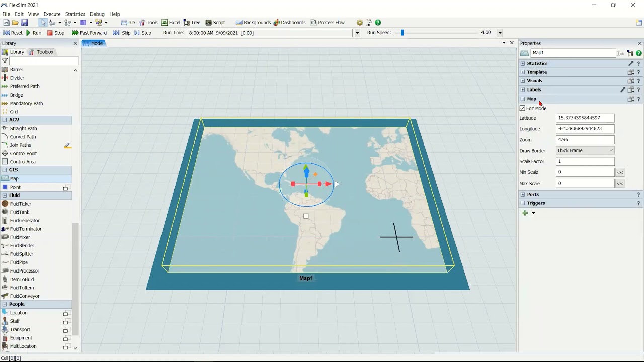 Módulo GIS en FlexSim competitividad logística - YouTube