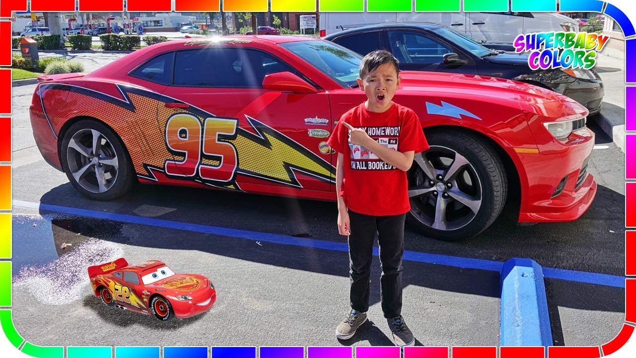 Giant Lightning McQueen Disney Cars Real Life 🚖🚘🚗 - YouTube