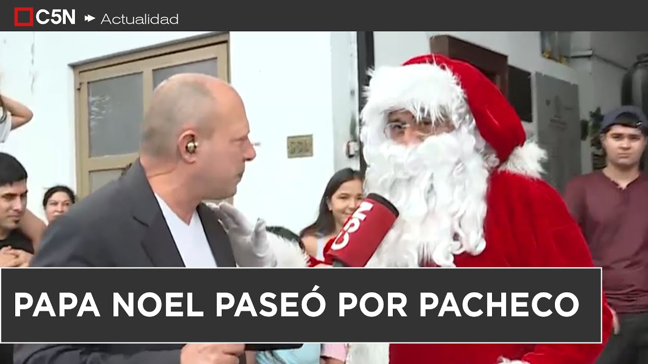 PAPA NOEL paseó por PACHECO a horas de la NAVIDAD - YouTube