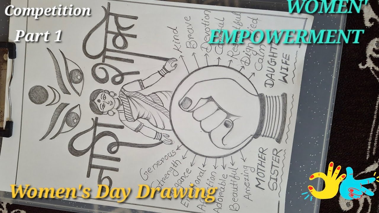 Women's Day Drawing Competition | Women Empowerment Poster Drawing ...