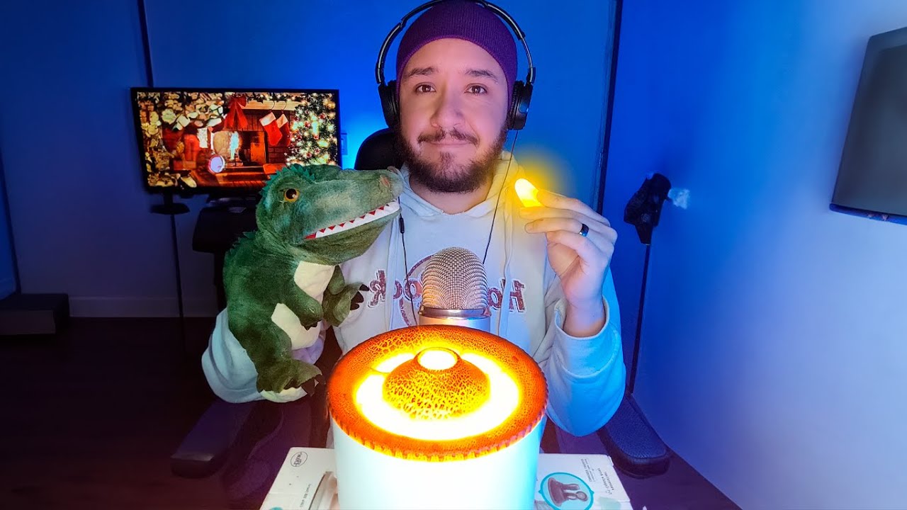 Mesmerizing Visual ASMR: Dinosaur Puppet Devours Magic Lights 🦖 - YouTube
