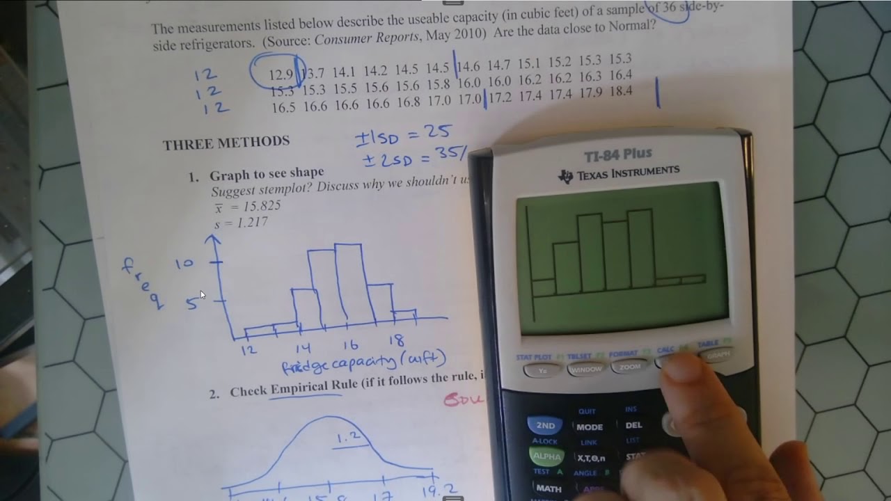 2.2 Normality Check 1: Graph and look at shape - YouTube