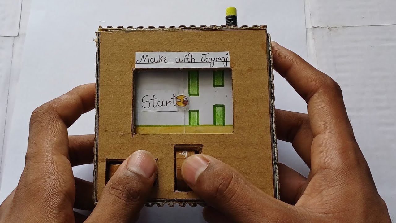 How to make a mini cardboard game | Flappy bird game - YouTube