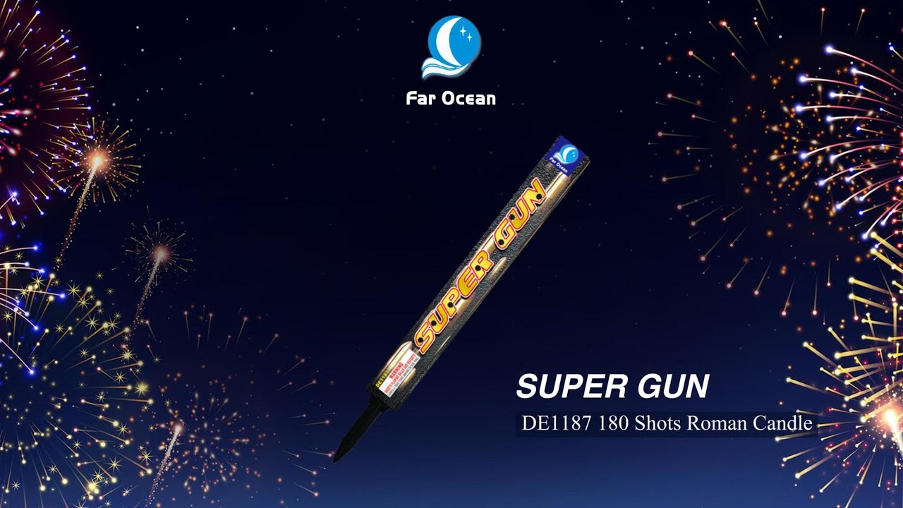 "SUPER GUN" 180 Shots Roman Candle - YouTube