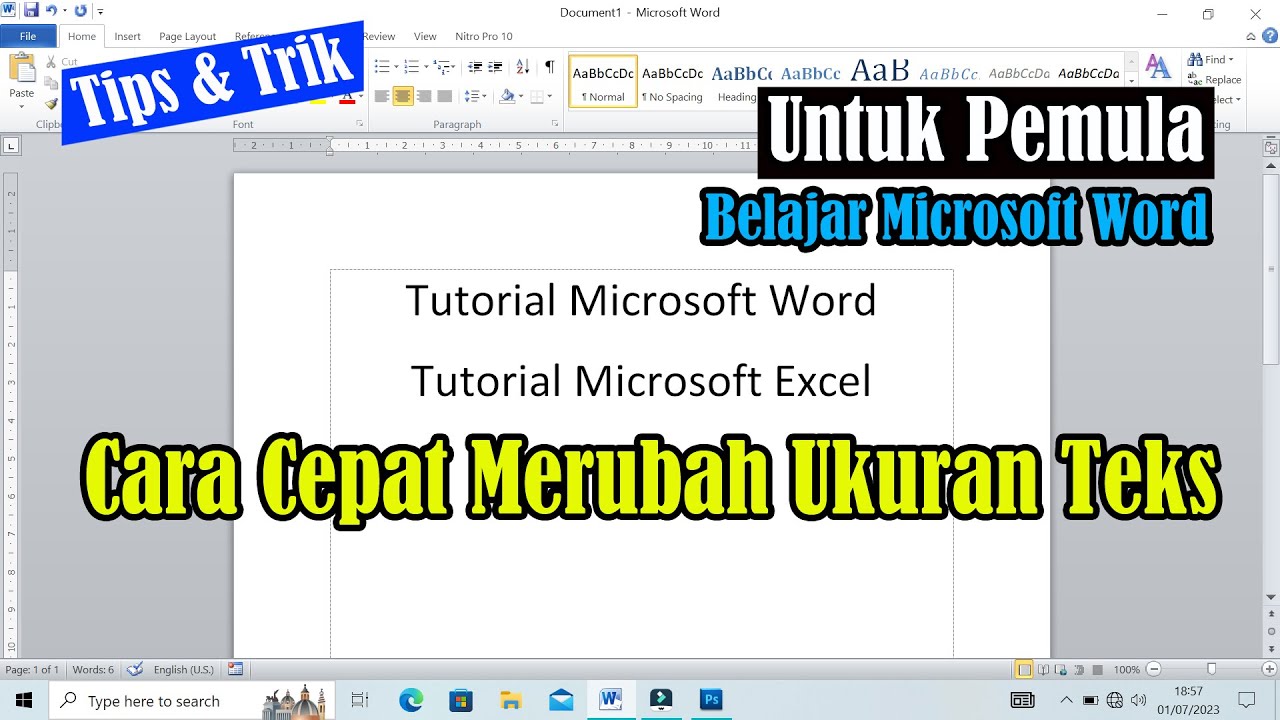 Cara Cepat Merubah Ukuran Teks DI Microsoft Word | 1 Detik - YouTube