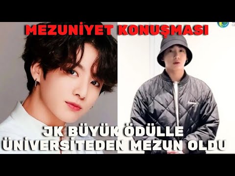 Jungkook üniversiteden mezun oldu. Büyük başarı ödülü aldı konuşma yapti... #JungkookGraduation