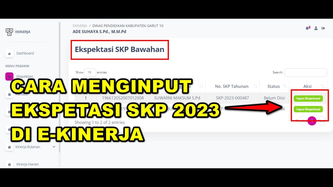 CARA MENGISI EKSPEKTASI DI PRILAKU KERJA SKP 2023 - YouTube