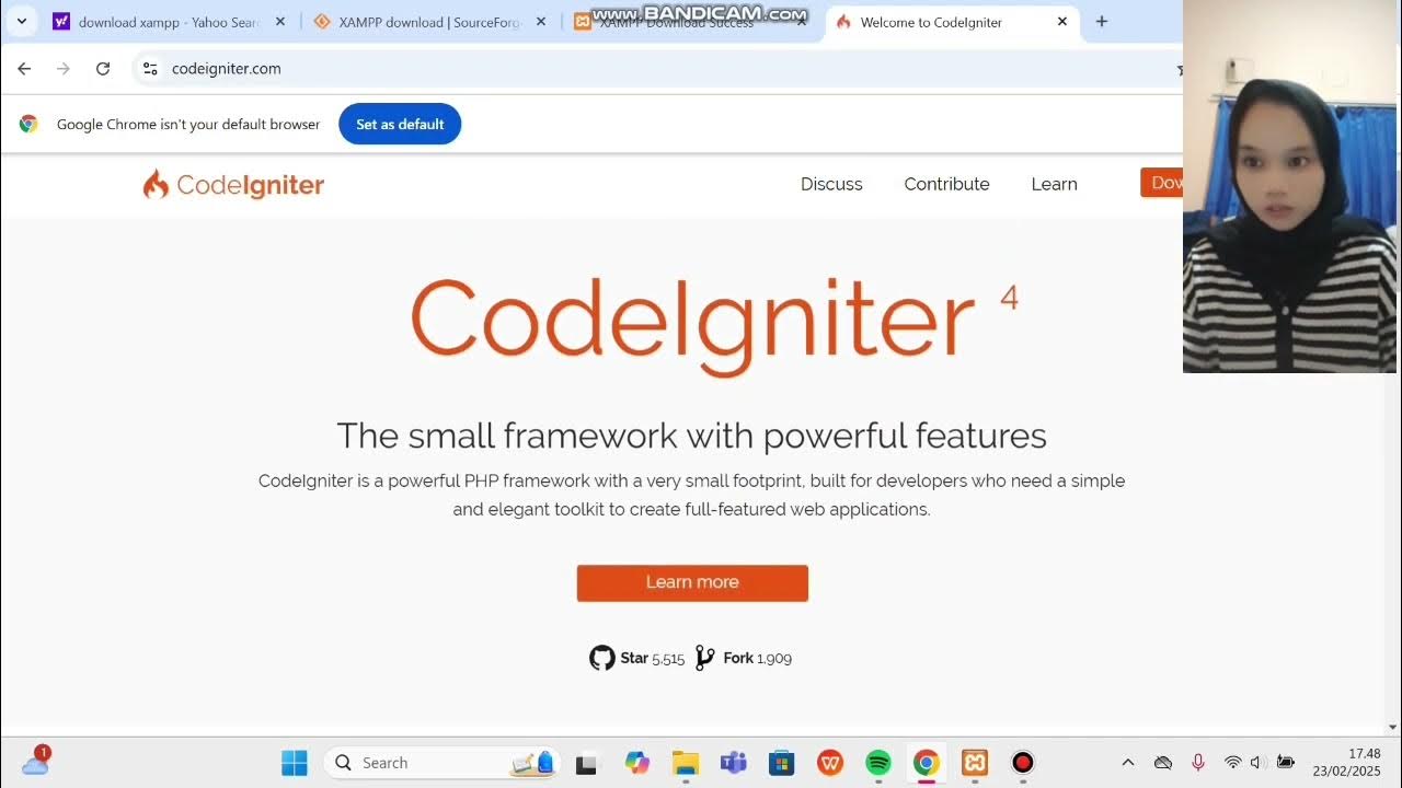 TUTORIAL MENGINSTALL XAMPP DAN CODEIGNITER - YouTube