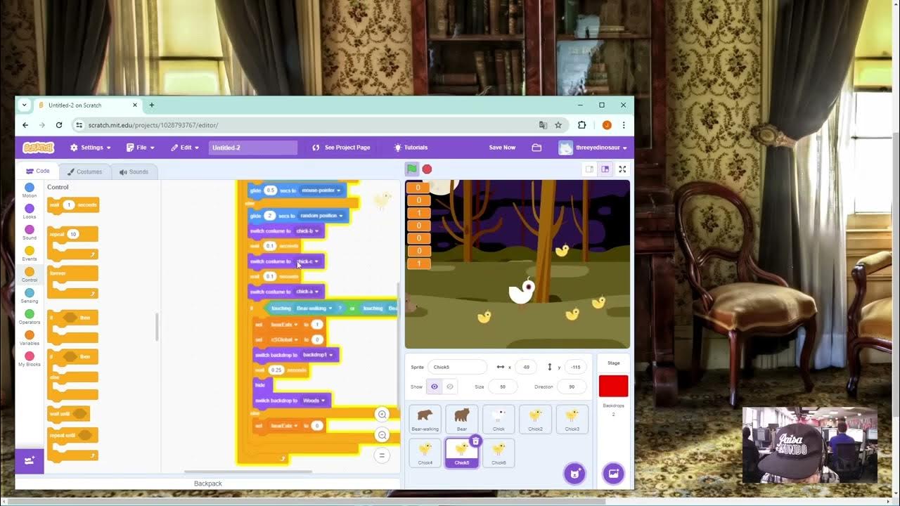 Doing CS50x Week 0 Problem Set 0 Exercise 2 Scratch Part IV - YouTube
