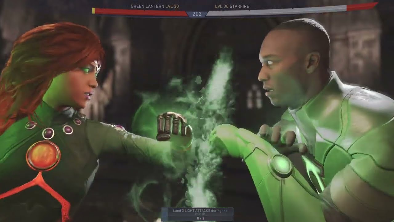 Injustice 2 Starfire Vs Green Lantern John Stewart - YouTube