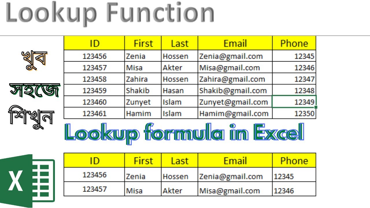 MS Excel Lookup Formula Bangla Tutorial BASAR360XL YouTube MS Excel Lookup Formula Bangla Tutorial BASAR360XL YouTube