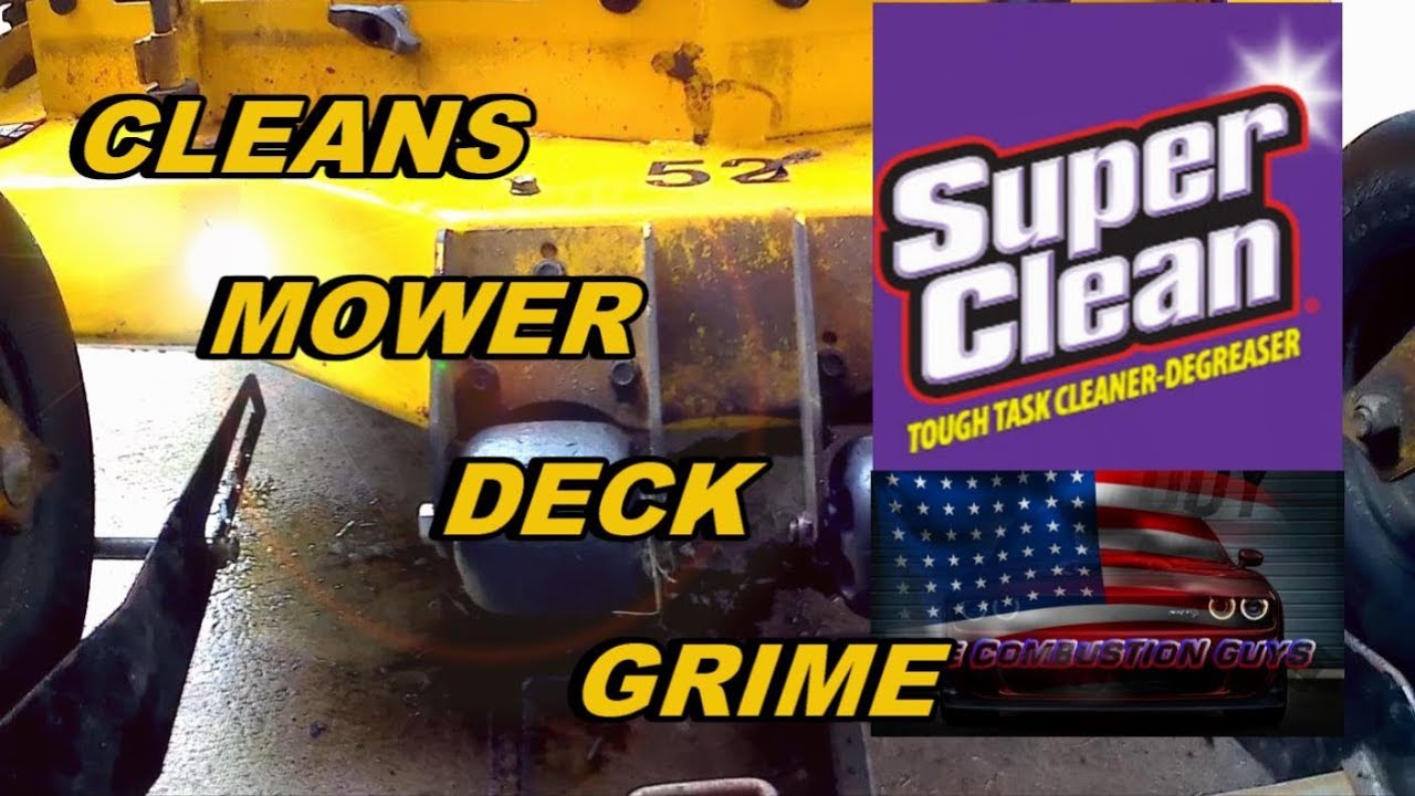 SUPER CLEAN CLEANS MOWER DECK GRIME - YouTube