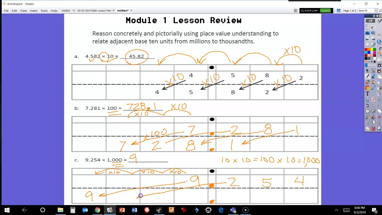 5th-Grade Eureka Math Module 1 Topic A Lesson 1 Review - YouTube