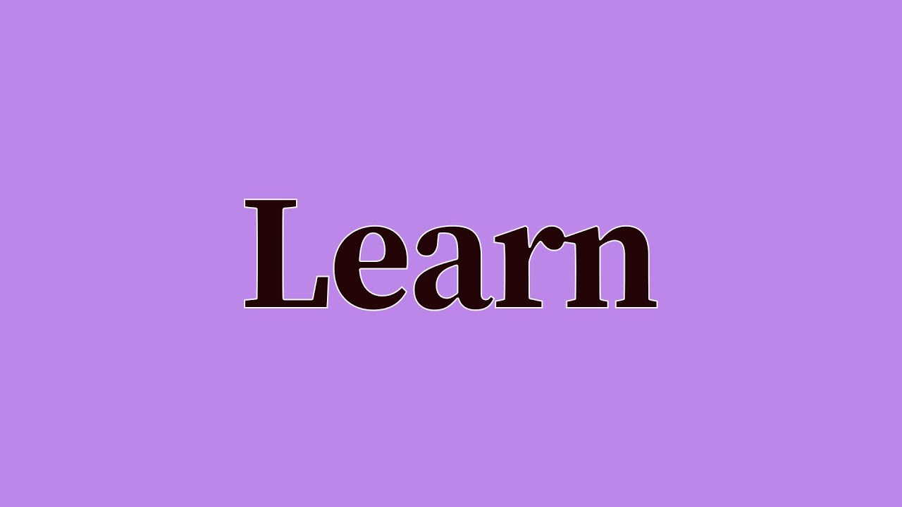 Learn Pronunciation and Meaning - YouTube