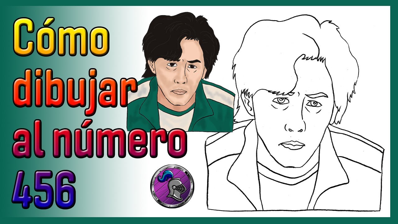 🦑Cómo dibujar A GI-HUN jugador 456 🦑How to draw GI-HUN (SQUID GAME) ️ ...