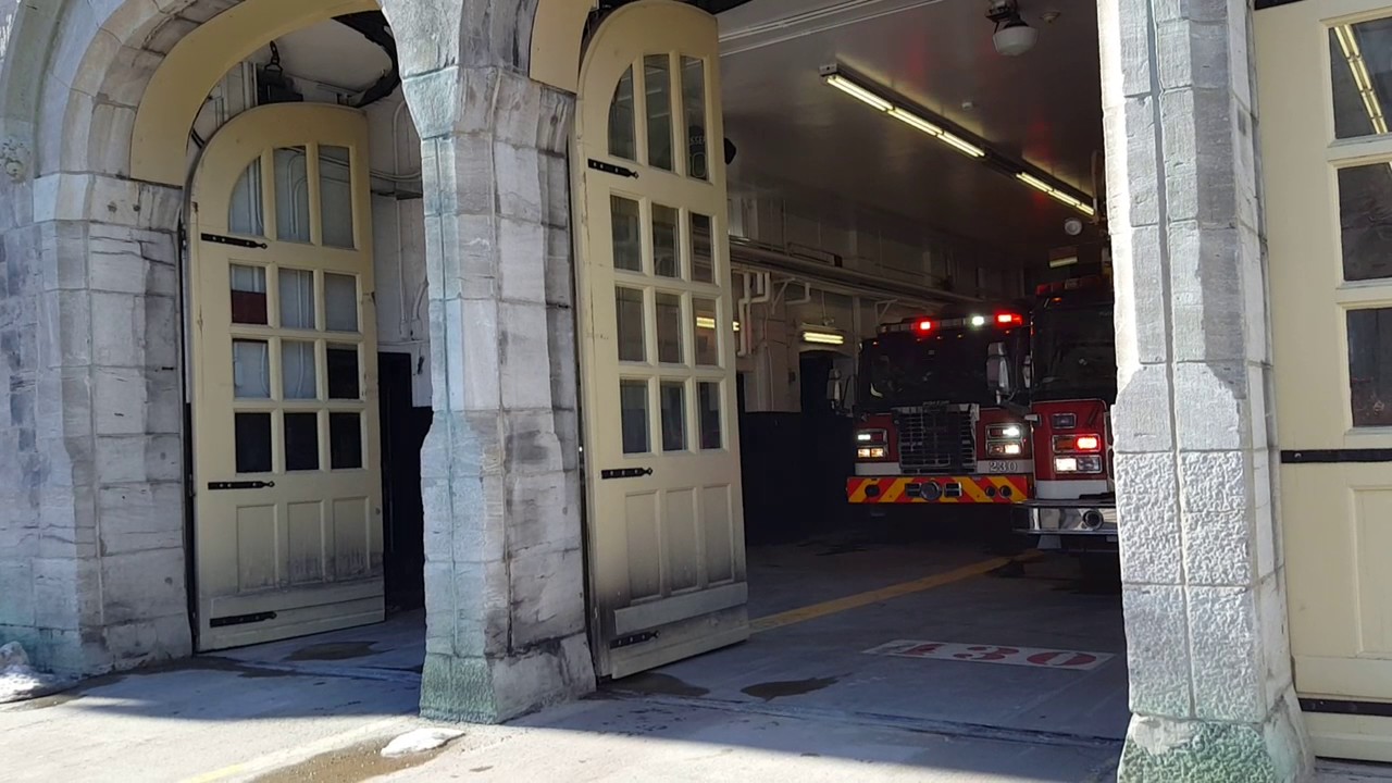 montreal fire departement station 30 / pompier montreal 230-430 - YouTube