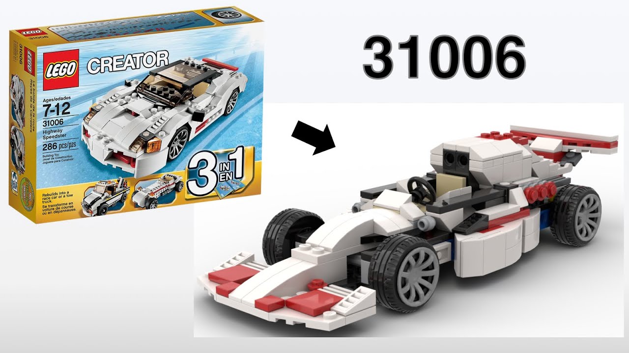 31006 Red Formula Racer - Lego CREATOR Alternate MOC Tutorial - YouTube