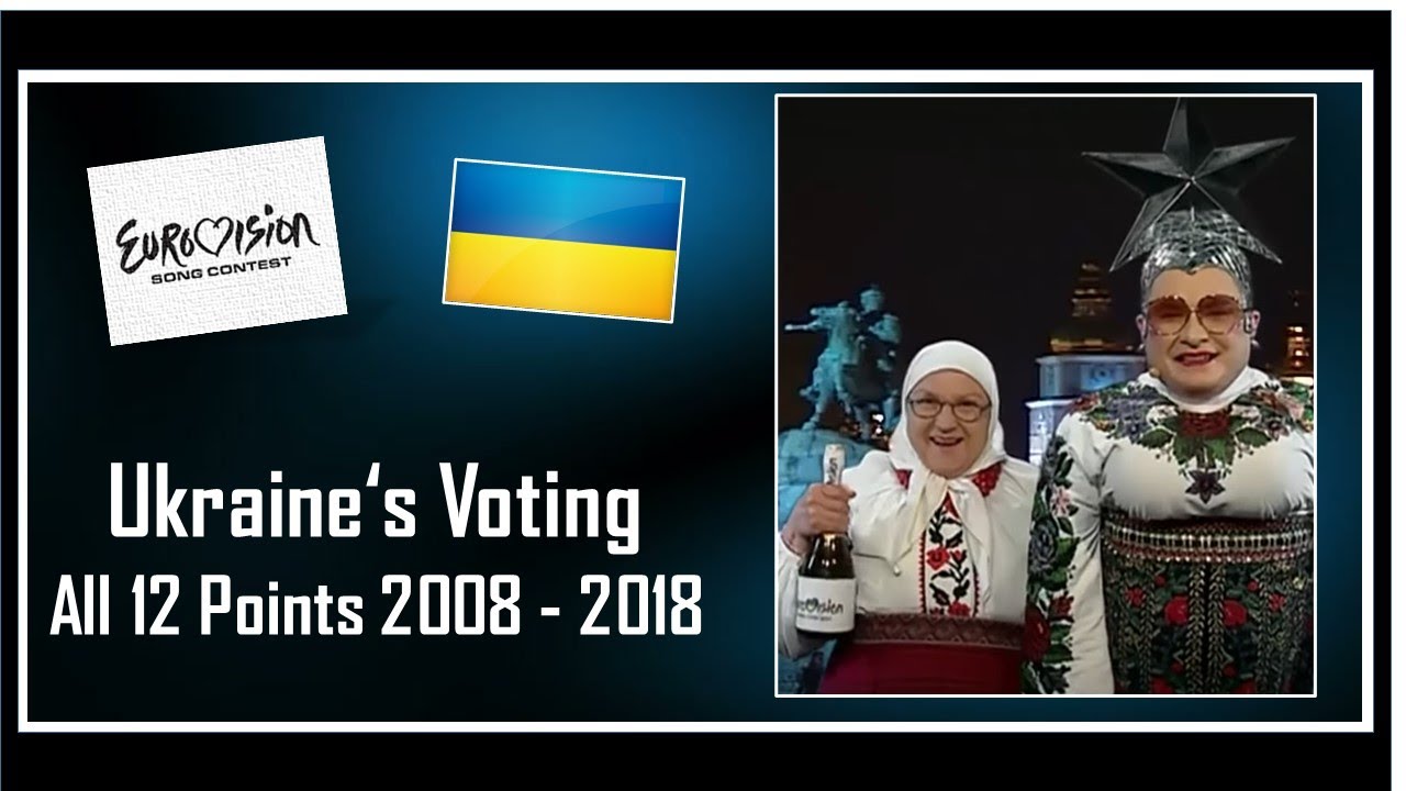 Ukraine's Voting | All 12 Points Each Year | Eurovision 2008 - 2018 ...