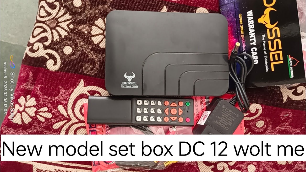 New free dish setup Box // dd free dish card with 12v supply ...