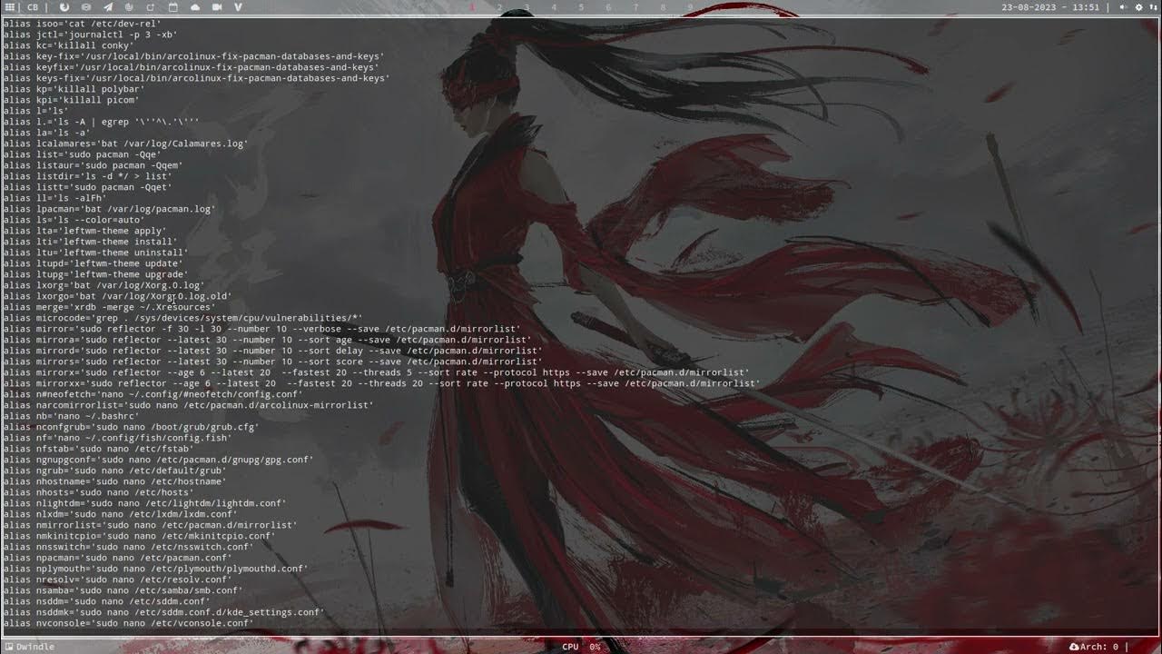 ArcoLinux : 3610 Leftwm update - config changed - new package leftwm-theme-dev-git - YouTube