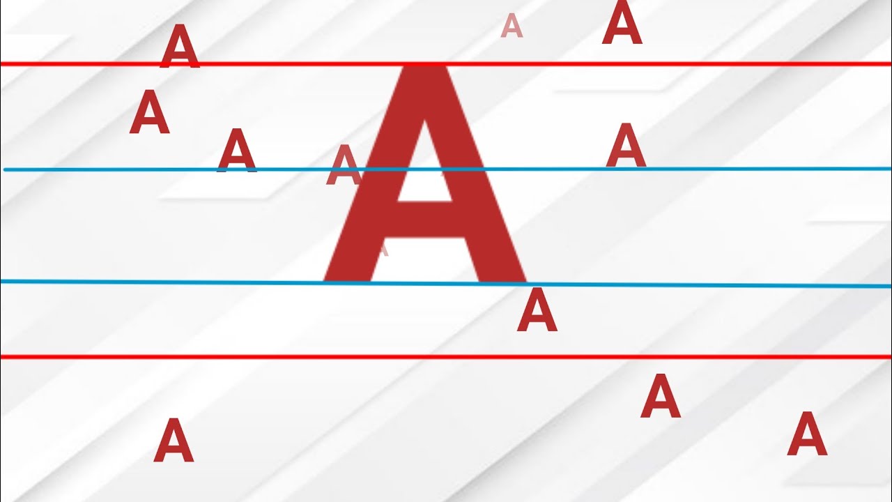 English alphabet in 4 line copy - YouTube