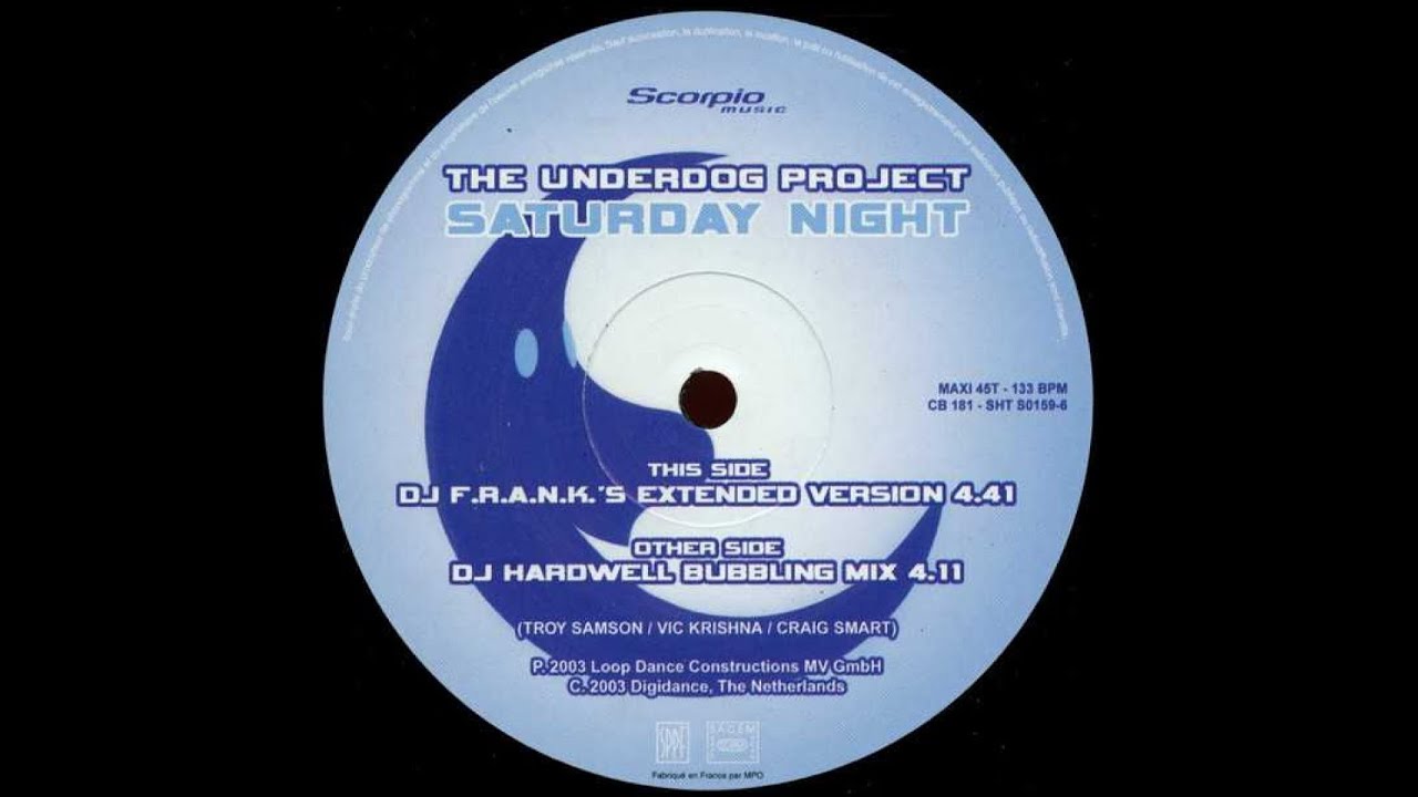 The Underdog Project - Saturday Night (DjF.R.A.N.K.'s Extended Version) - YouTube