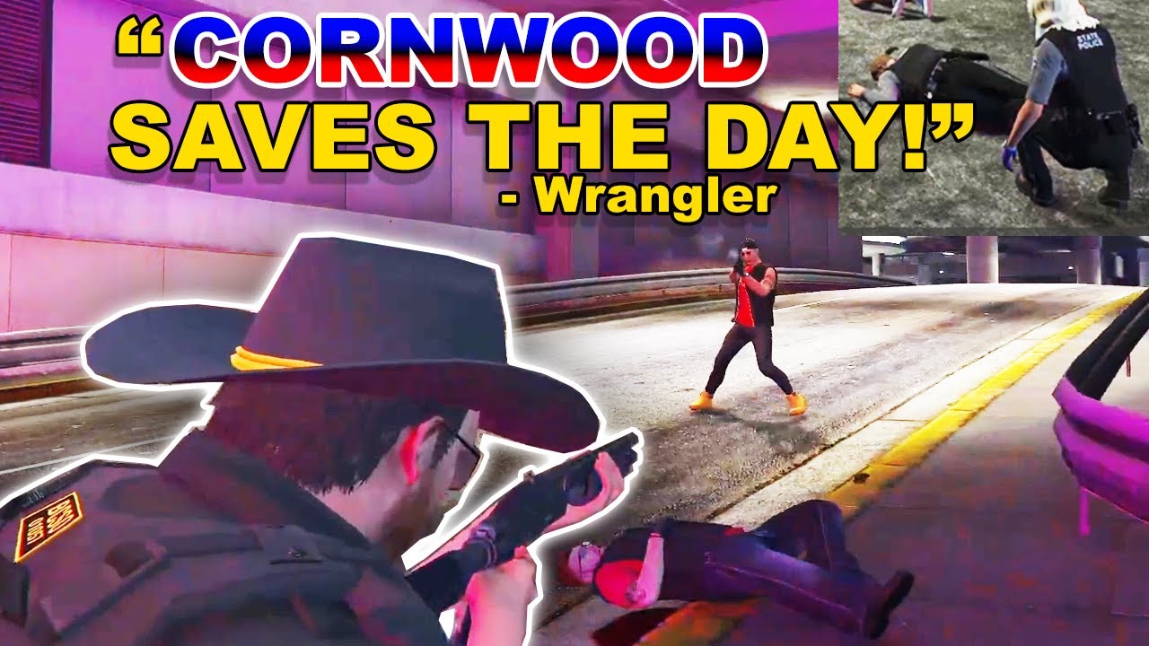 CORNWOOD SAVES WRANGER'S LIFE in Gang Shootout! | PRP GTA 5 RP - YouTube
