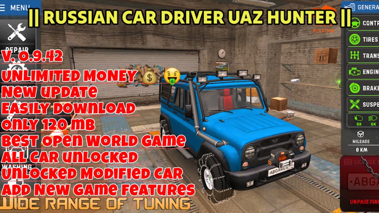 HOW TO GET UNLIMITED MONEY IN RUSSIAN CAR DRIVER UAZ HUNTER || Russian ...